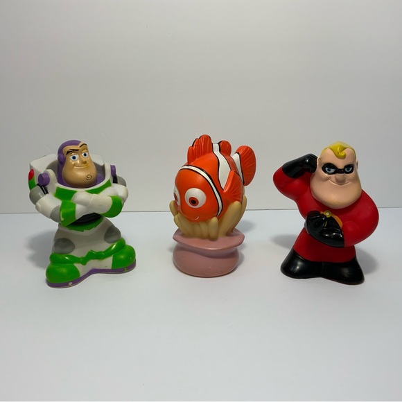 Disney | Toys | Disney Parks Pixar Bath Soft Toys Set Lot Of 3 Buzz ...